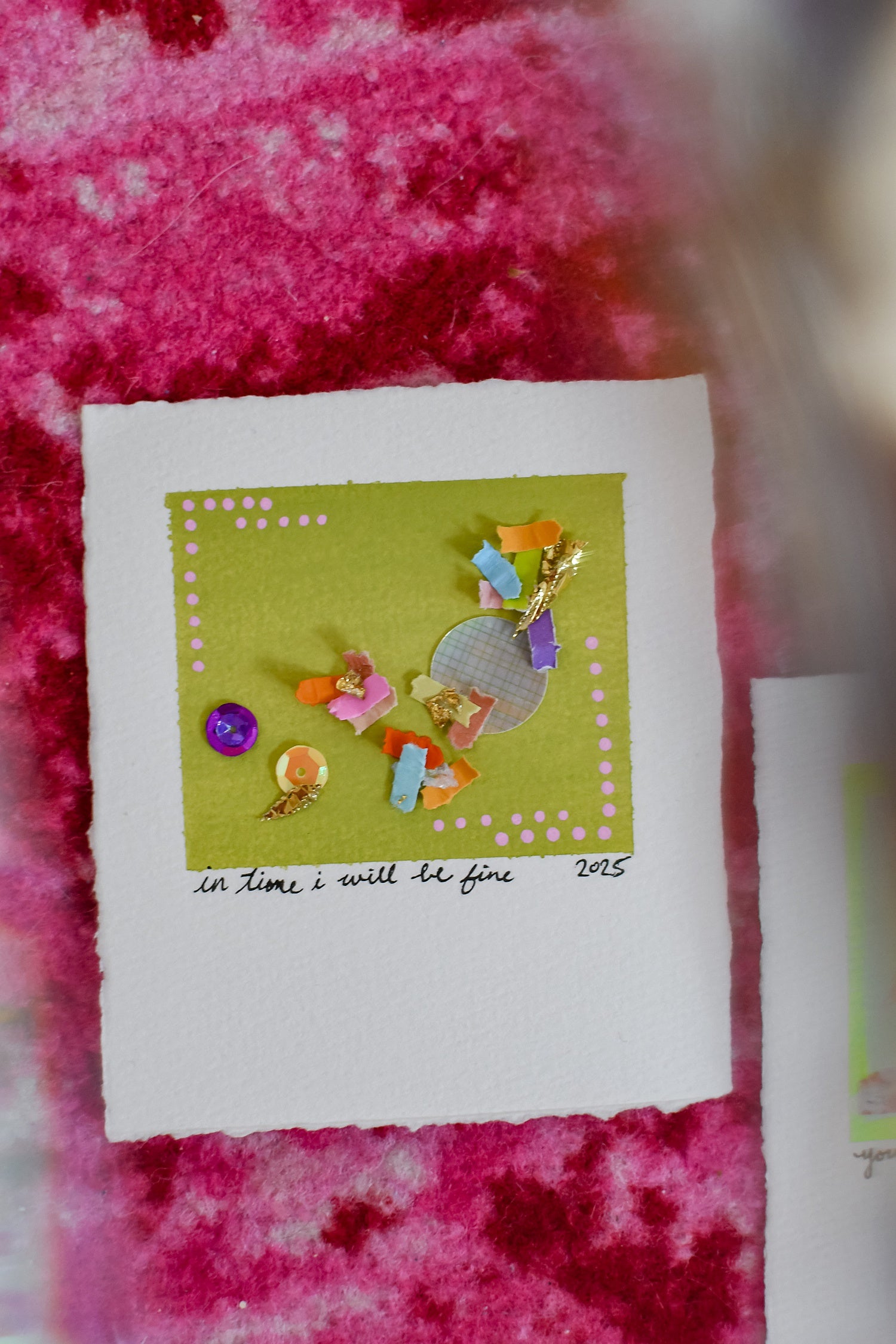 "in time i will be fine" Original Art – The Confetti Bar